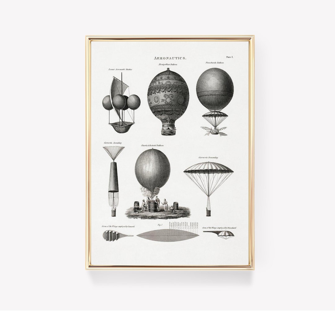 Aeronautics | Illustration | Vintage Print | Aviation Art | Flight ...