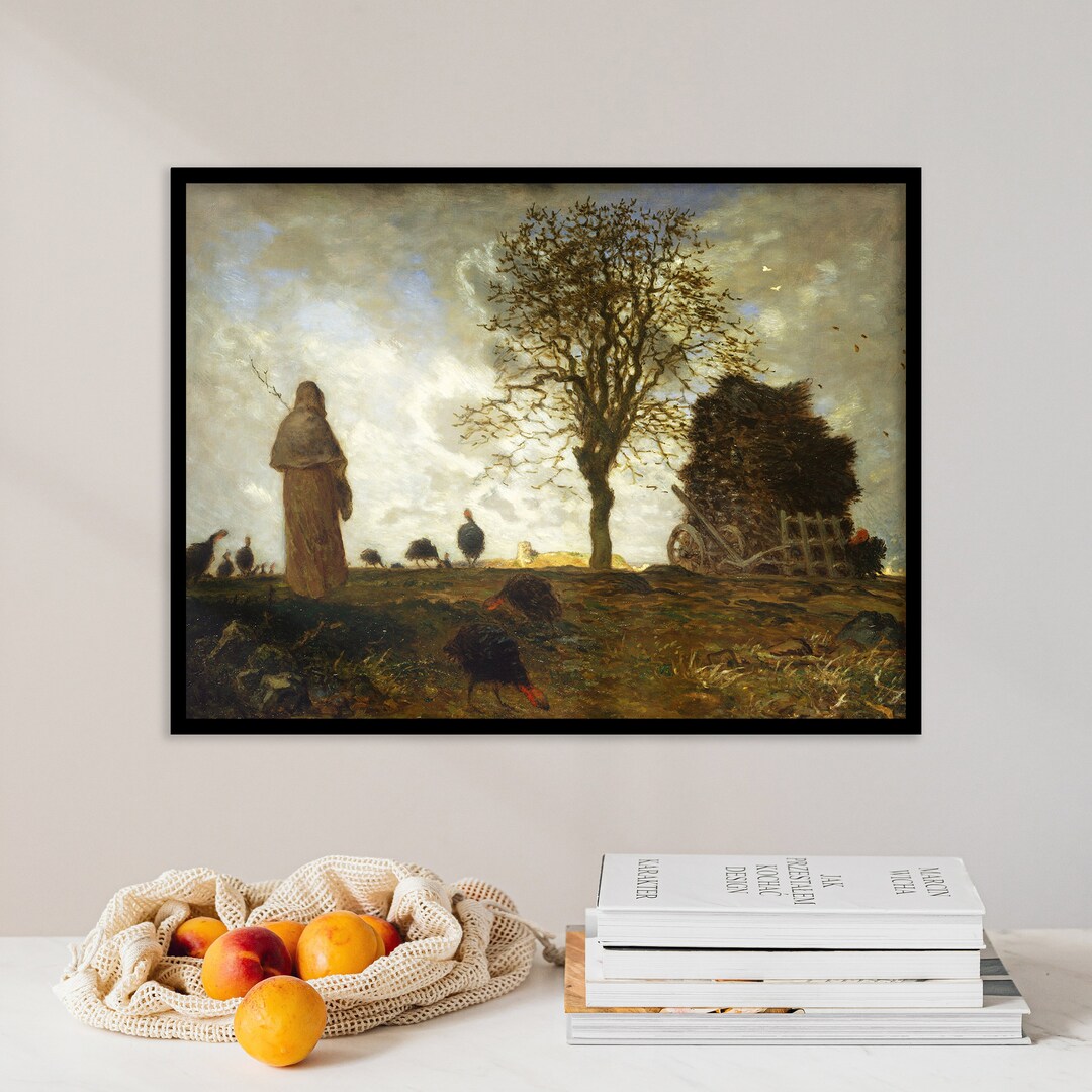 Jean-francois Millet - Autumn Landscape With a Flock of Turkeys (1873 ...