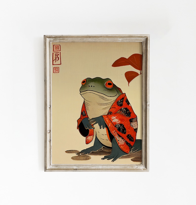 Matsumoto Hoji Print Japanese Poster Frog Wall Art - Etsy