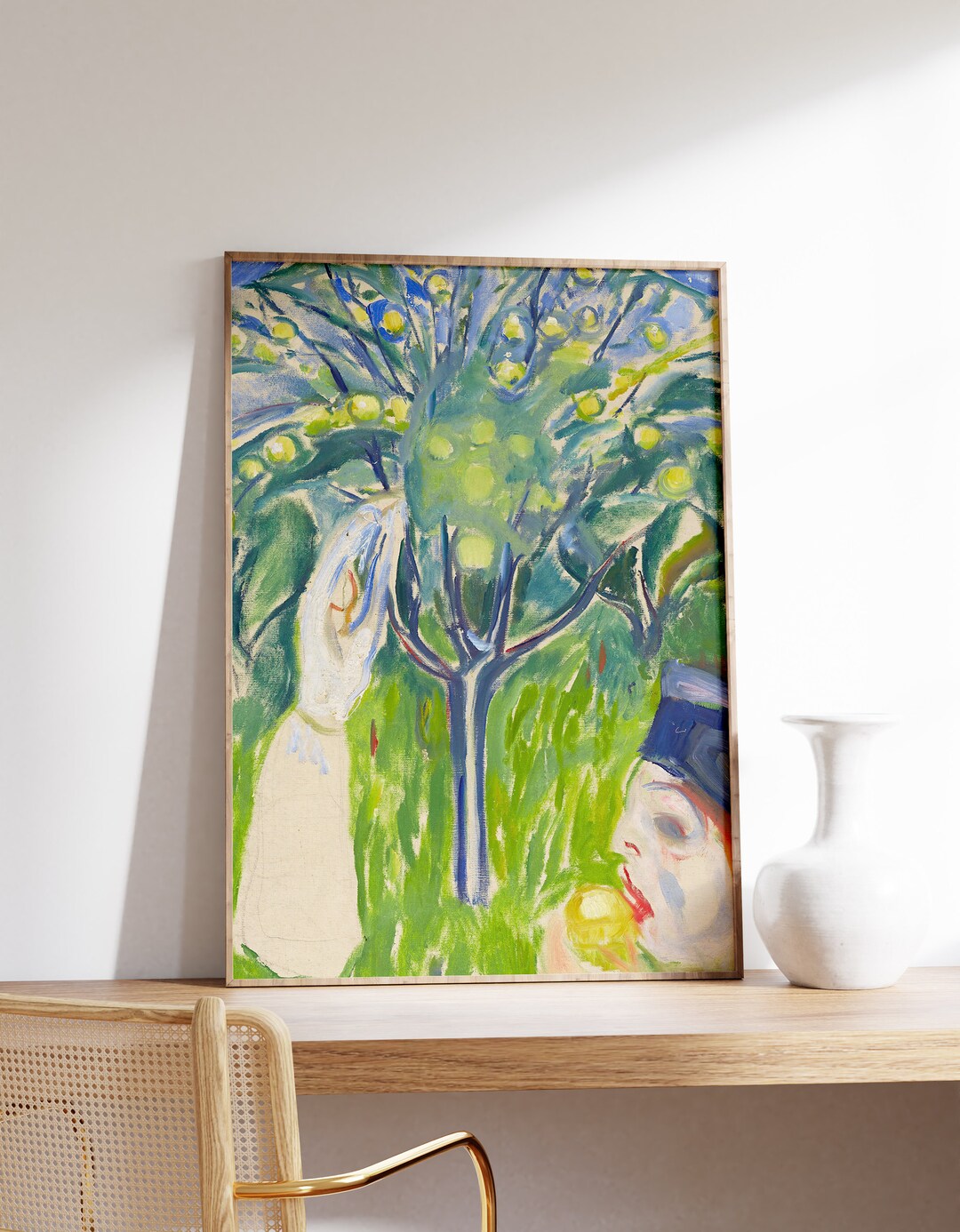 Edvard Munch Prints | Two Women in the Garden (1919) | Vintage Painting ...