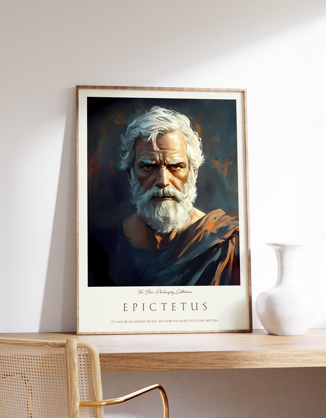 Epictetus Print | Vintage Painting | Stoic Decor | Modern Home Decor ...