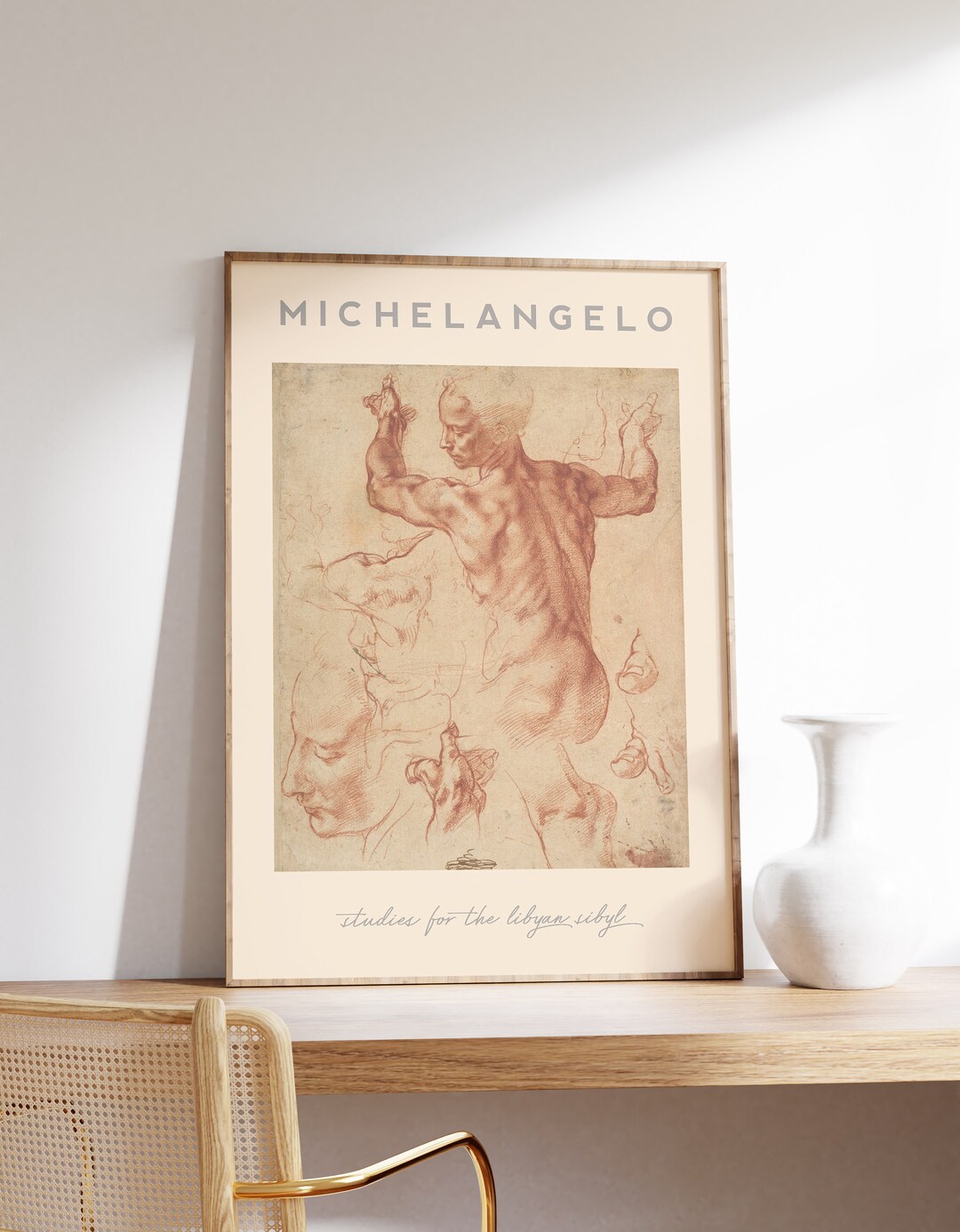 Michelangelo Exhibition Print | Michelangelo Wall Art | Vintage ...