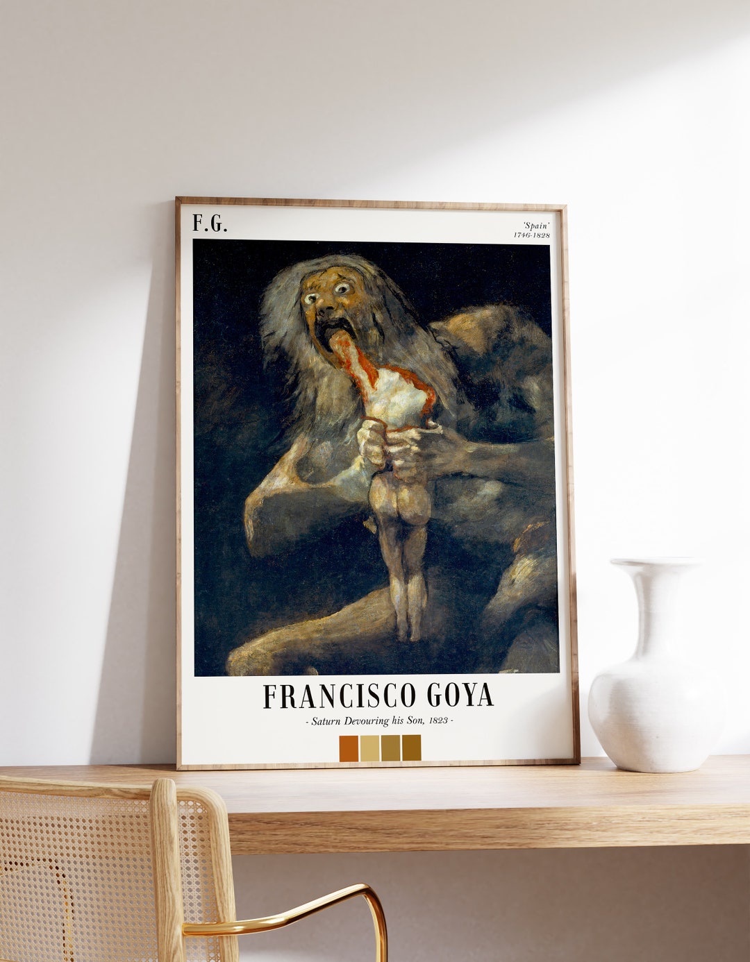 Francisco Goya Art Poster | Saturn Devouring His Son | Gothic Print ...