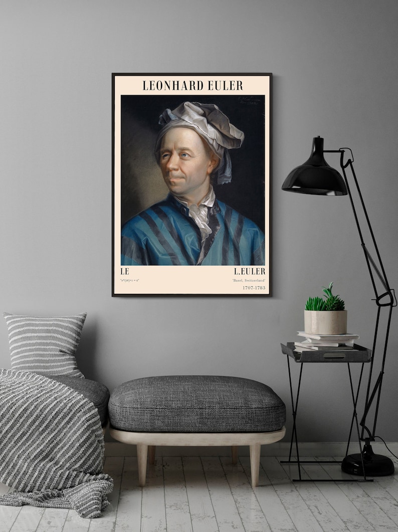 Leonhard Euler Poster - Modern Art Print Photo Gift Quote Museum ...