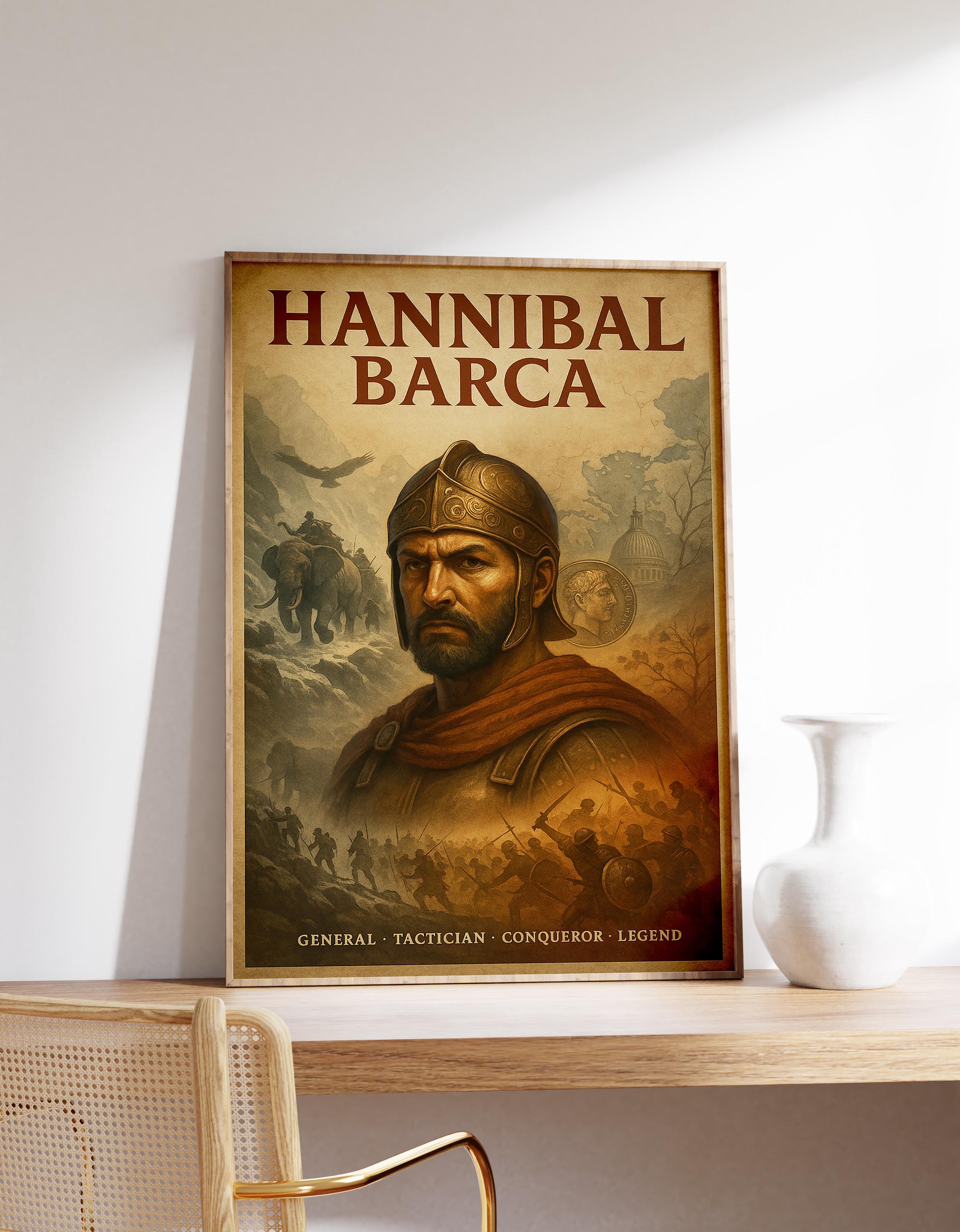 Hannibal Barca Poster, Carthage War Art, Ancient Rome Print, Historic ...