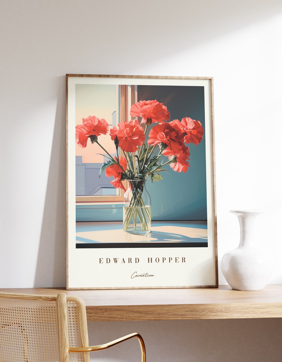 Carnation Poster | Edward Hopper | Vintage Painting | Modern Wall Art ...