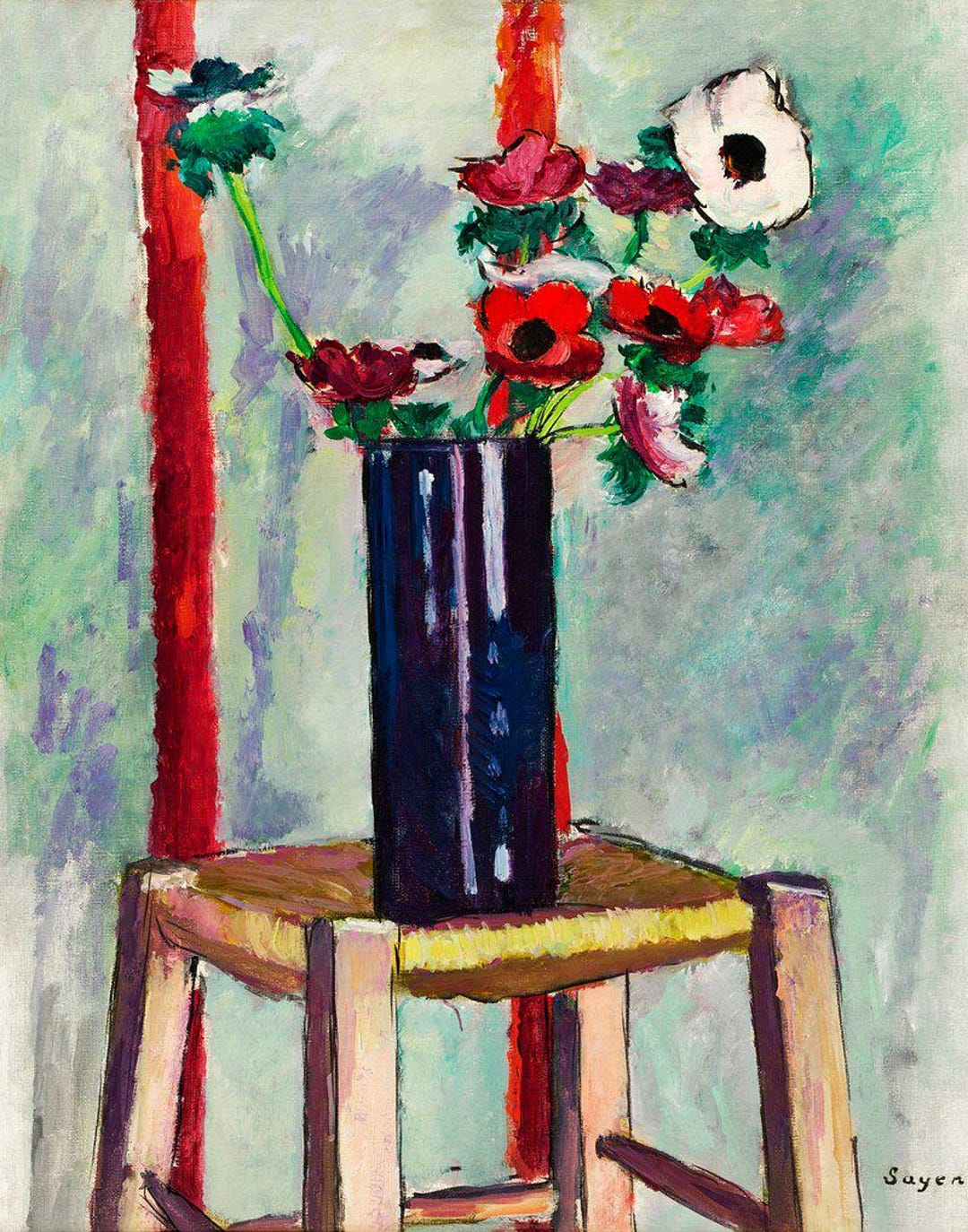 Henri Matisse Vase | Floral Art Poster | Anemones Painting | Home Decor ...