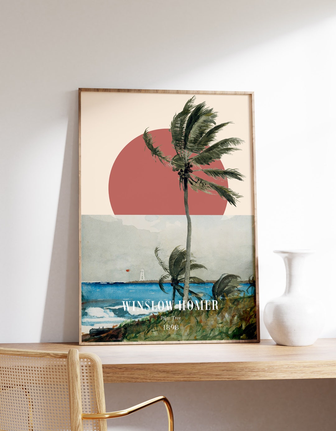 Winslow Homer Poster | Vintage Exhibition Print | Palm Tree Painting ...
