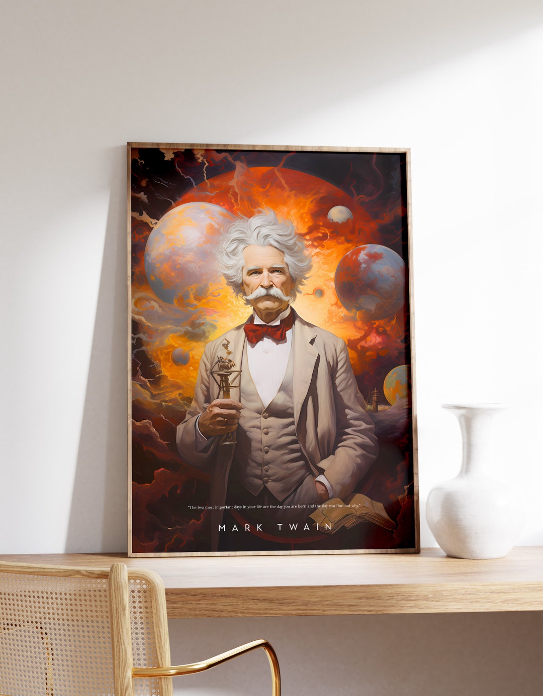 Mark Twain Poster | Philosopher Print | Bookworm Gift | Quote Decor ...