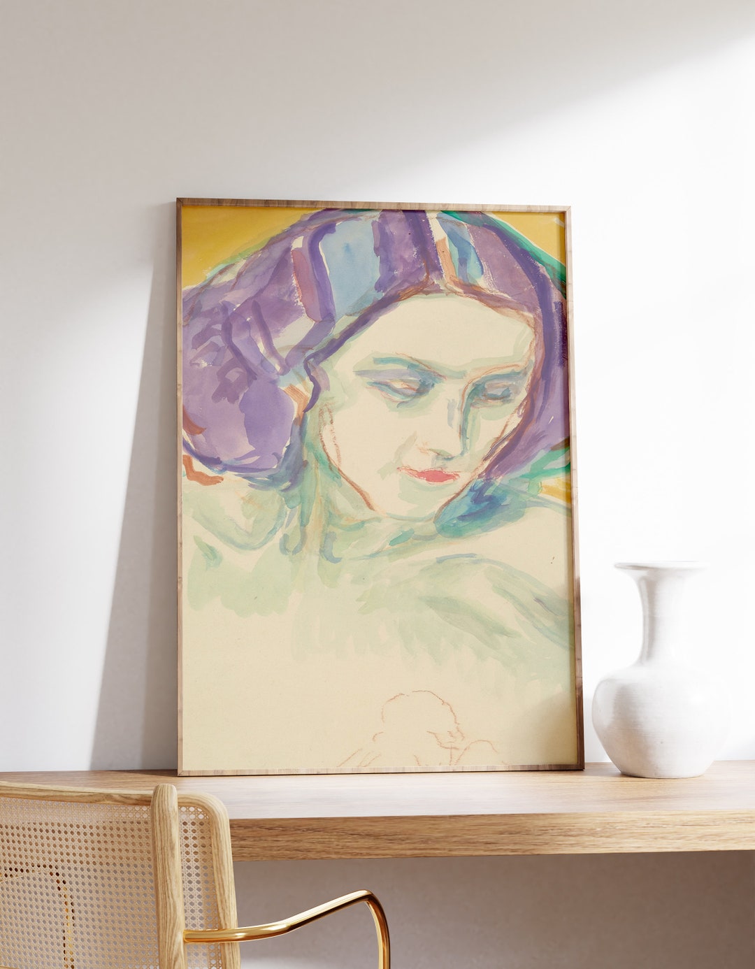 Edvard Munch Prints | Female Head (1932-1942) | Vintage Painting ...