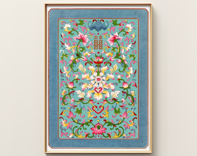 Chinese Vintage Art Print, Chinese Art, Retro Art, Oriental Art ...