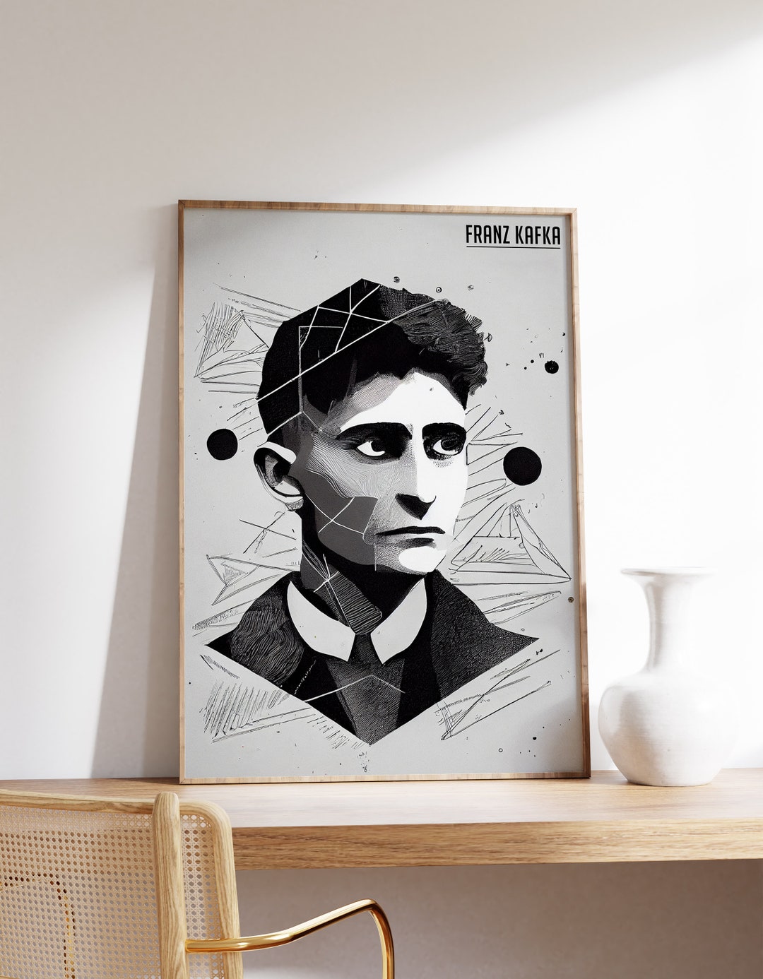 Library Wall Art | Franz Kafka Poster | Kafka Print | Author Poster ...