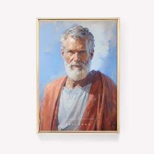 Epicurus Poster | Philosopher Print | Bookworm Gift | Quote Decor ...