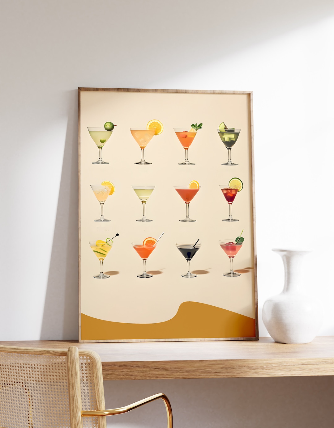 Minimalist Cocktail Art Print | Line Art | Alcohol Cocktail Print ...