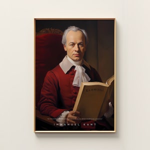 Immanuel Kant Poster | Philosopher Print | Bookworm Gift | Home Decor ...