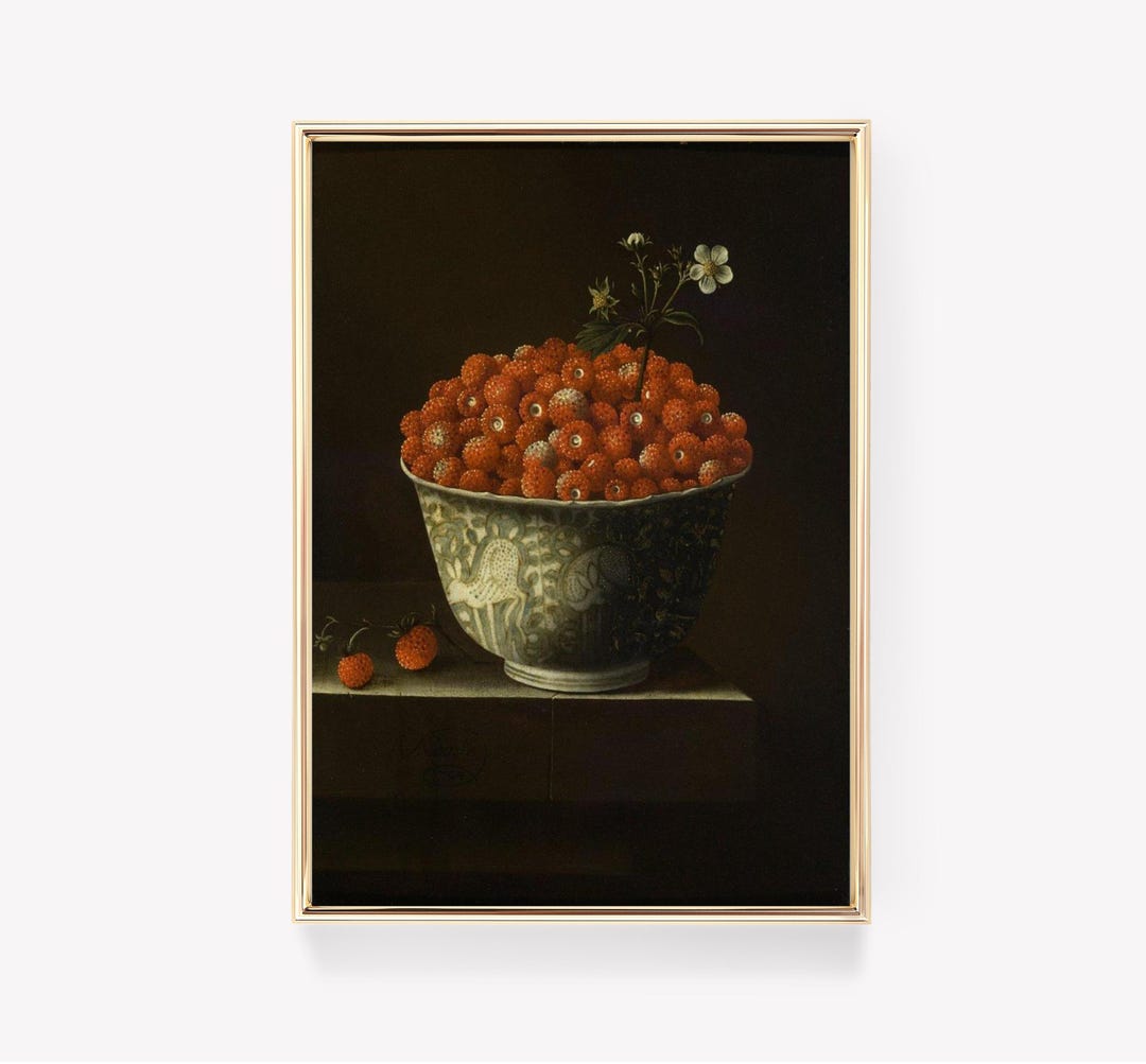 Vintage Strawberry Art | Adriaen Coorte Poster | Still Life | Wild ...