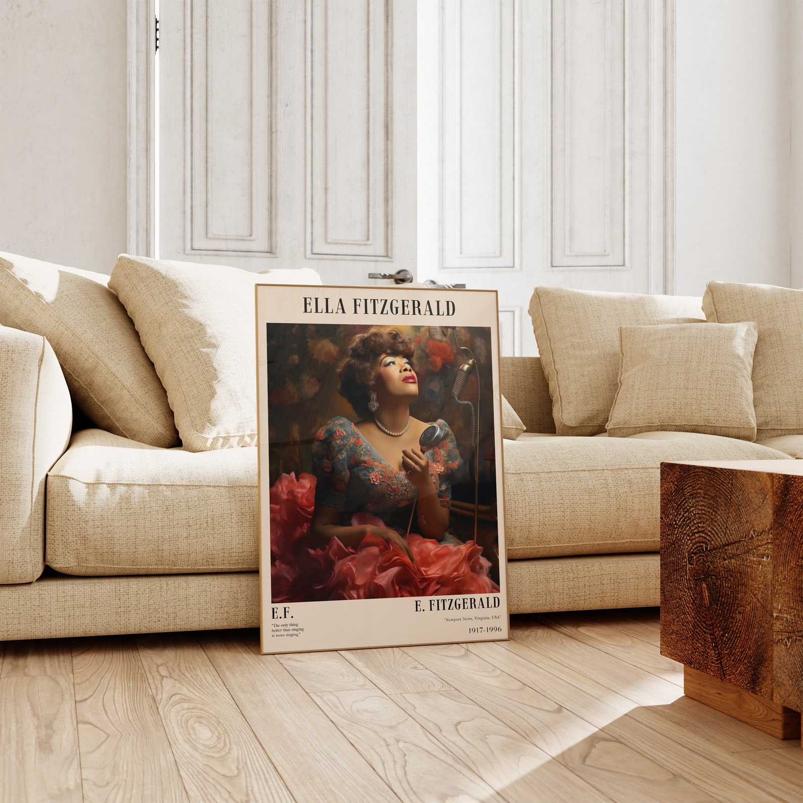 Ella Fitzgerald Poster | Musical Print | Jazz Poster | Jazz Portrait ...