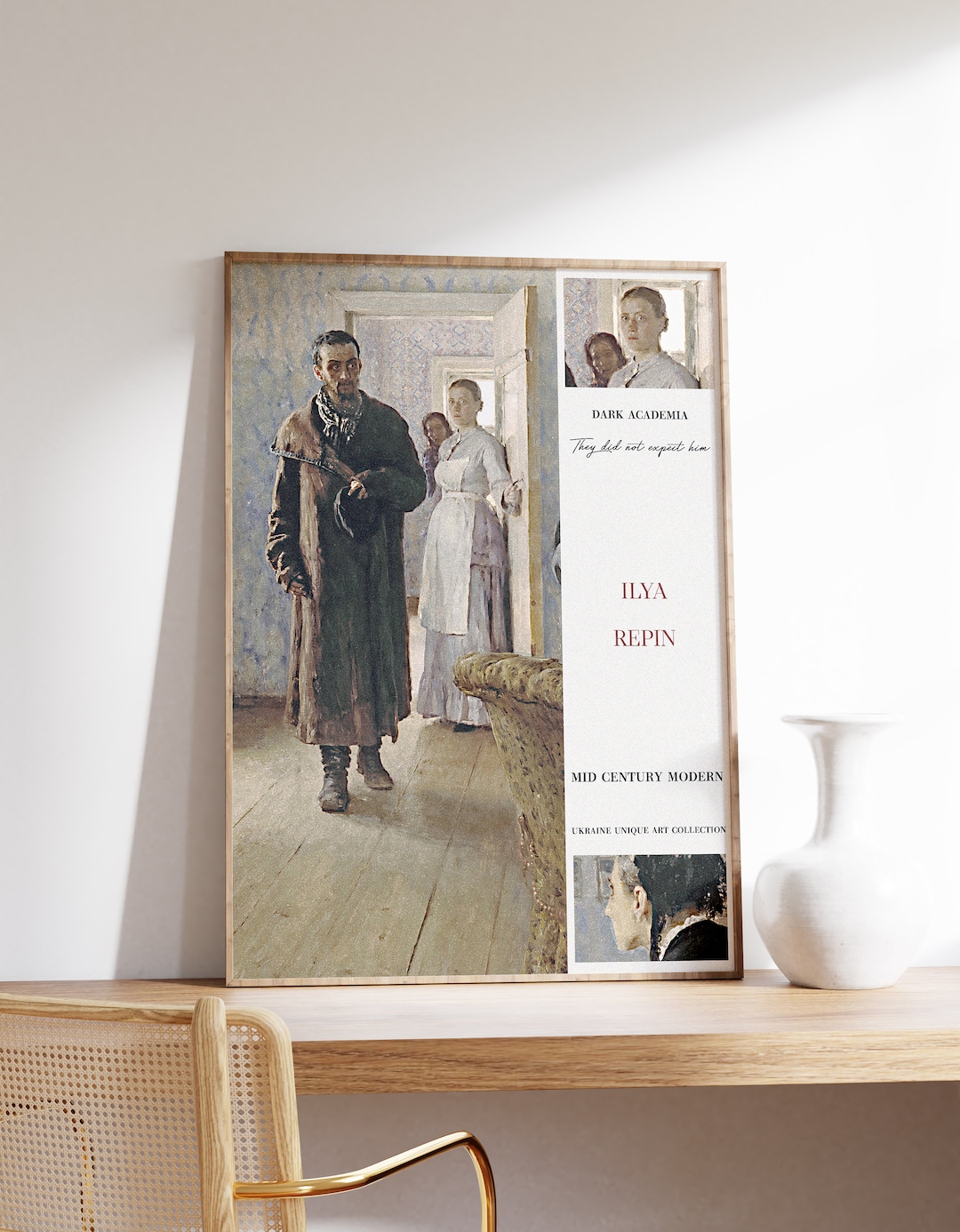 Ilya Repin - They Did Not Expect Him (1888) | Vintage Masterpiece Painting | Wall Art Bedroom ...