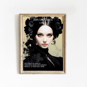 Ada Lovelace Print | Ada Lovelace | Vintage Wall Art | Vintage Poster ...