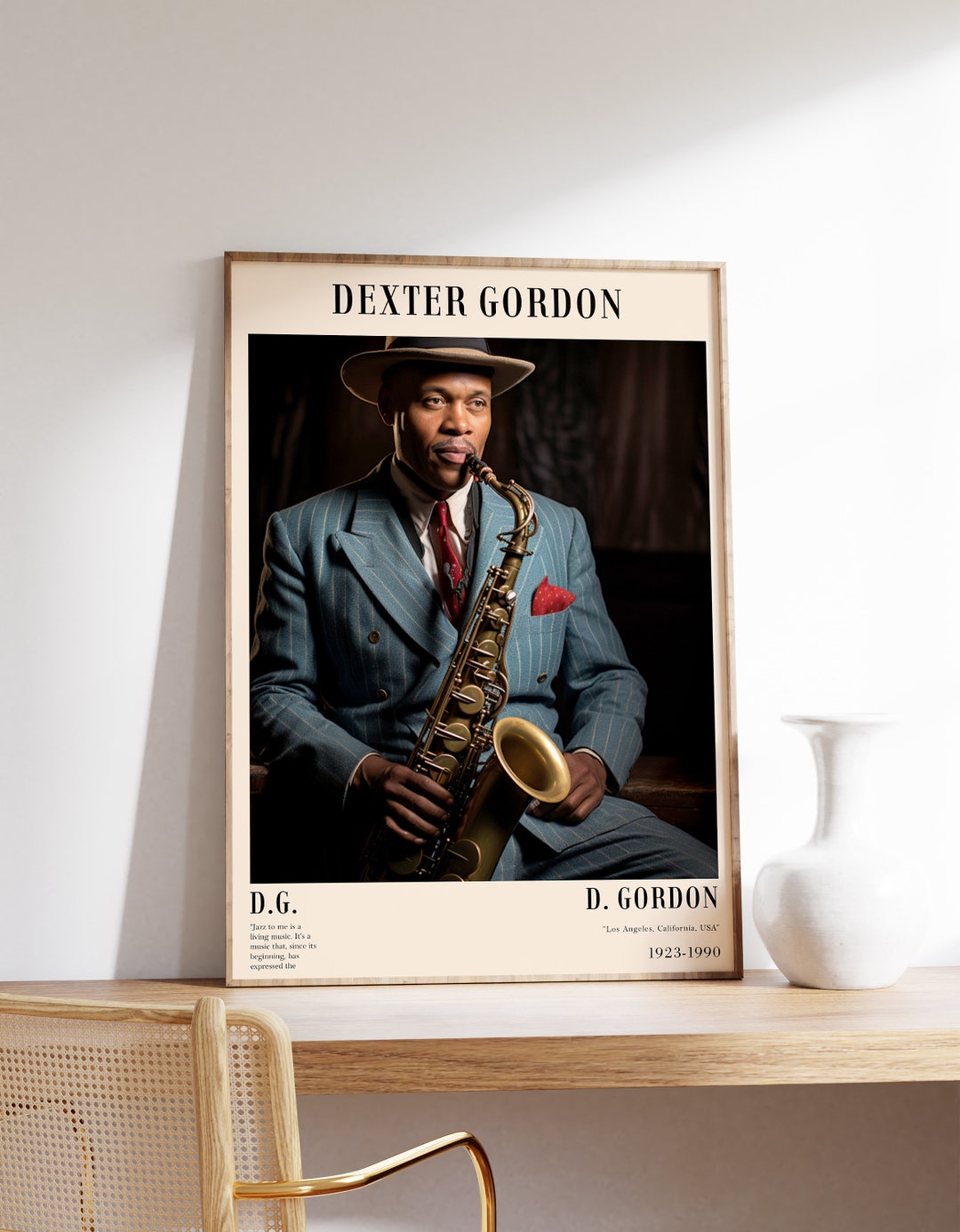 Dexter Gordon Poster | Musical Print | Jazz Poster | Jazz Portrait ...