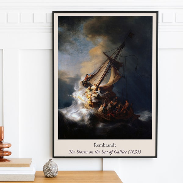 Rembrandt the Storm on the Sea of Galilee Print - Etsy