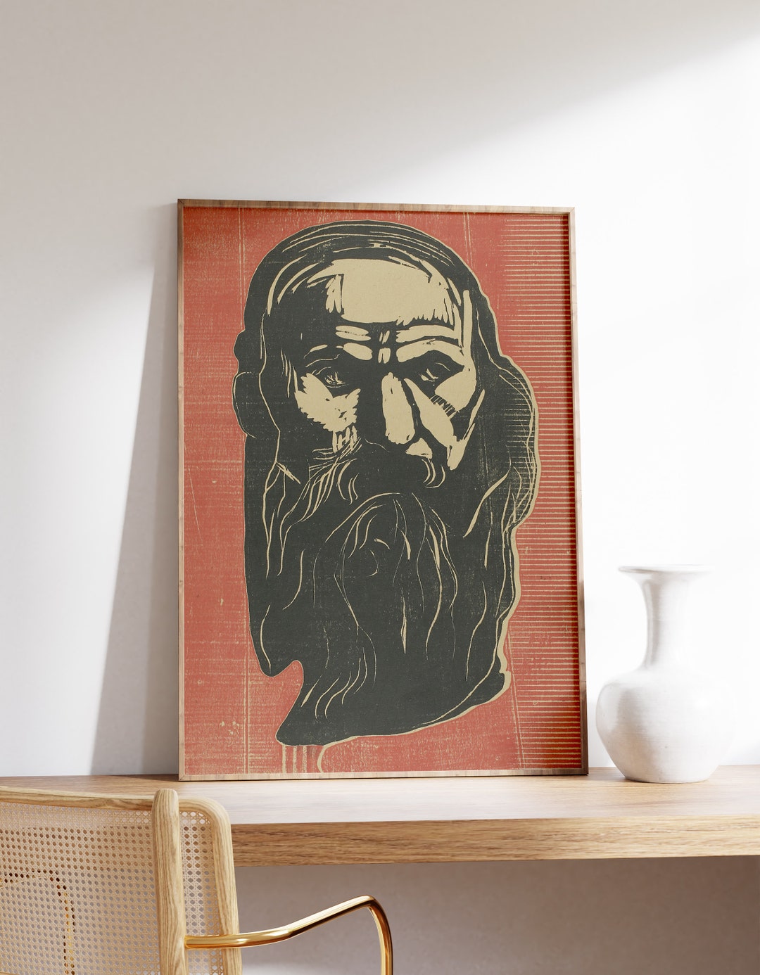 Edvard Munch Prints | Head of an Old Man With Beard (1902) | Vintage ...