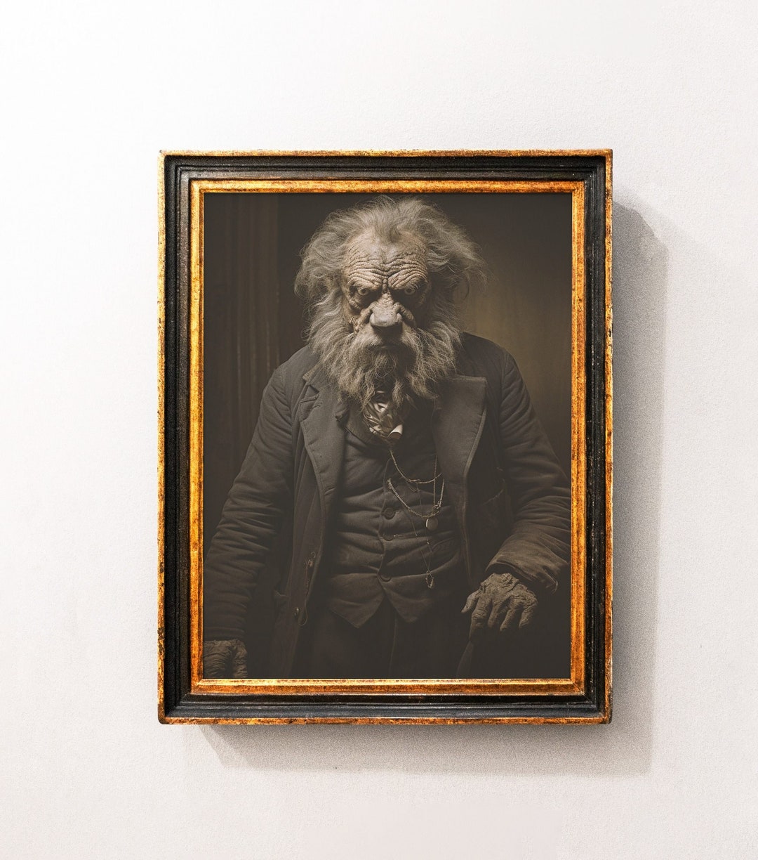 Werewolf in a Studio | Vintage Photography | Lycanthropy Art Poster ...