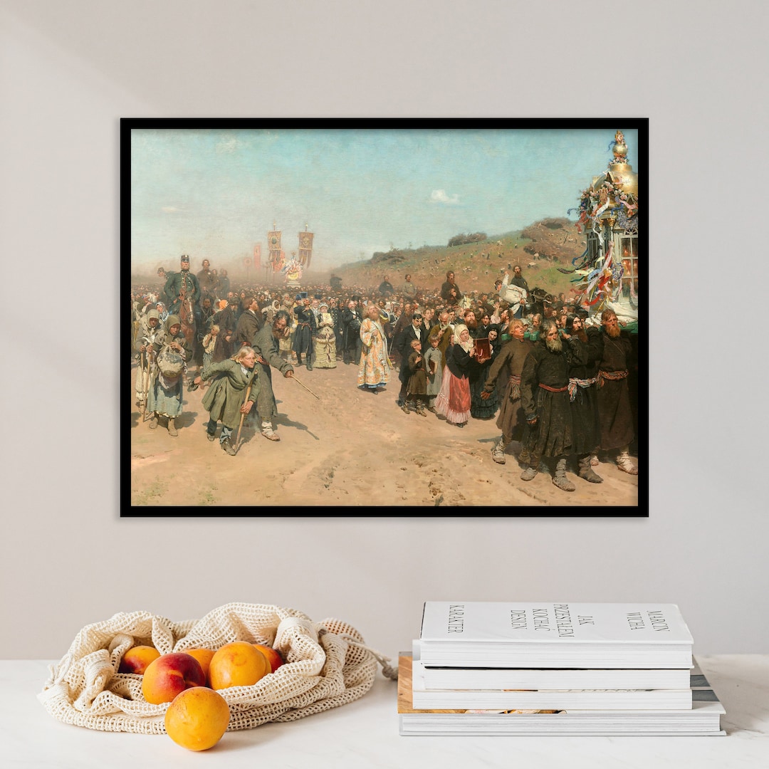 Ilya Repin - Religious Procession in Kursk Province (1883) - Bedroom ...