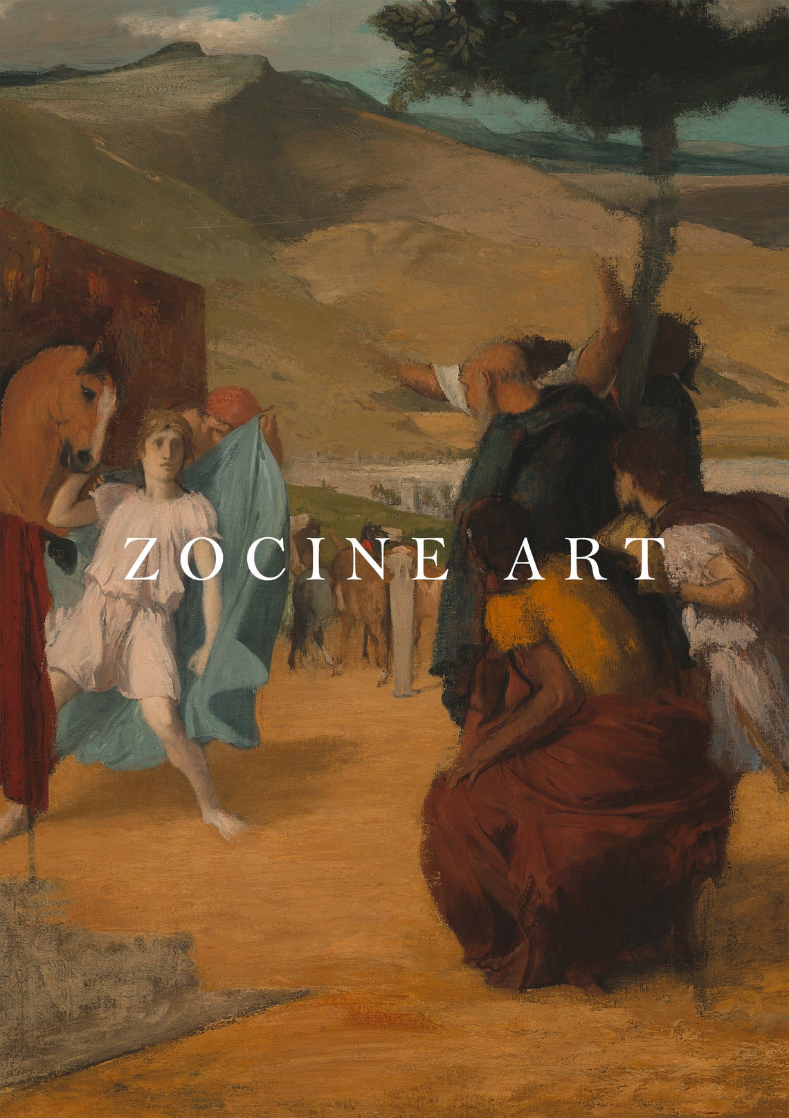 Edgar Degas - Alexander and Bucephalus (1861) | Vintage Painting ...