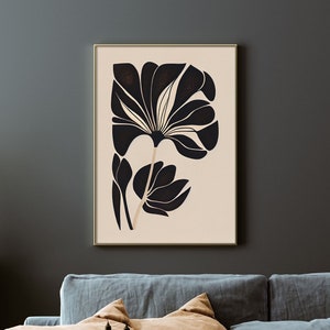 Abstract Plant Art Large Abstract Print Abstract Botanical Boho Wall ...