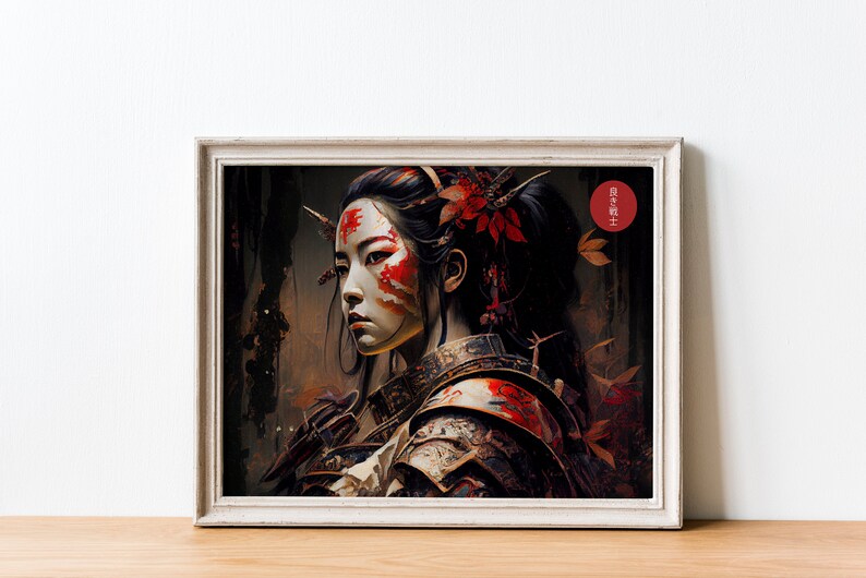 Samurai Poster Geisha Artwork Female Warrior Poster - Etsy