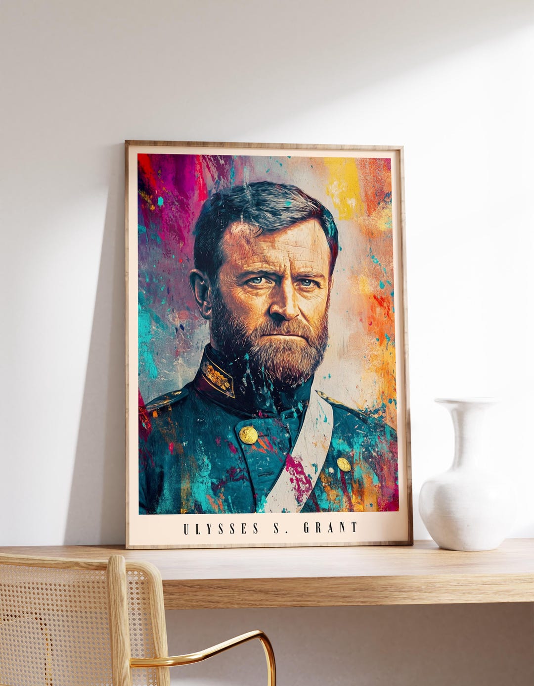 Ulysses S. Grant Print | Vintage Painting | Historical Decor | Modern ...