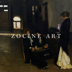 John Singer Sargent - Venetian Bead Stringers (1880) | Vintage Poster | Dark Academia Print ...