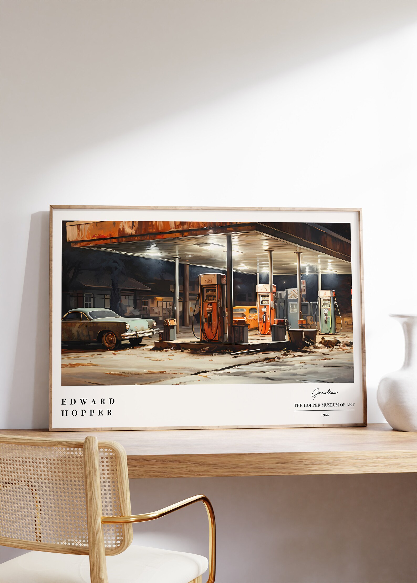 Edward Hopper Print Modern Wall Art Minimal Wall Art Gasoline Painting ...