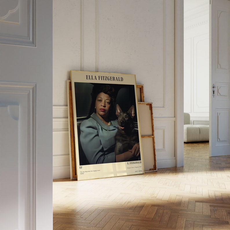 Ella Fitzgerald Poster | Musical Print | Jazz Poster | Jazz Portrait ...