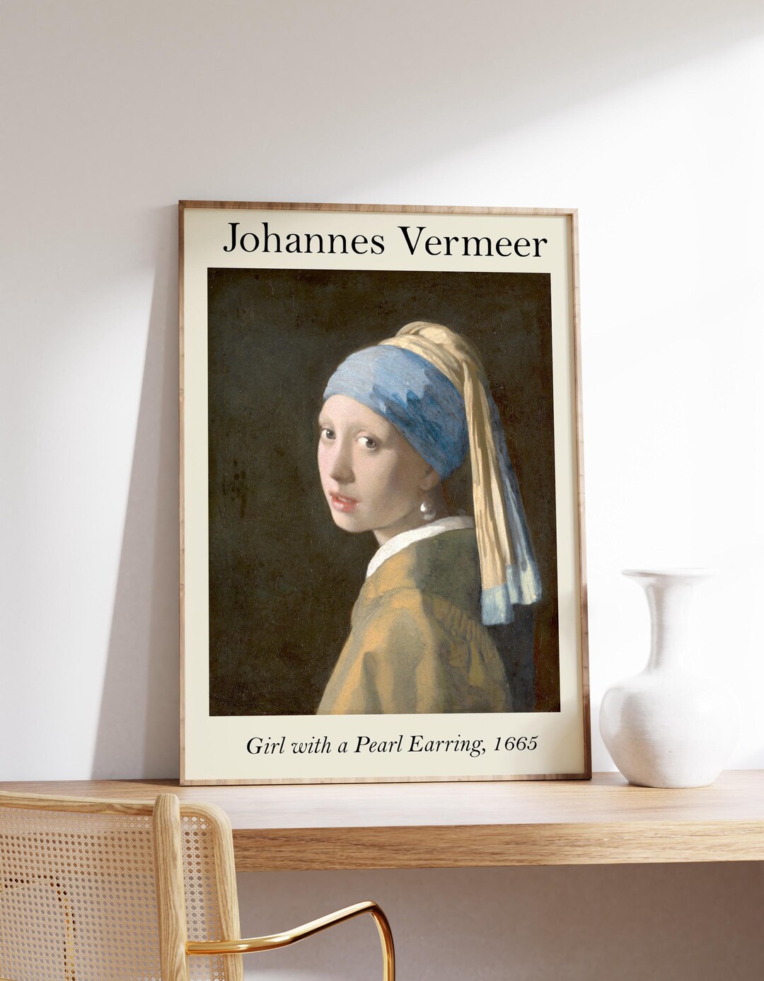 Johannes Vermeer | Girl With A Pearl Earring, 1665 | Living Room Decor ...