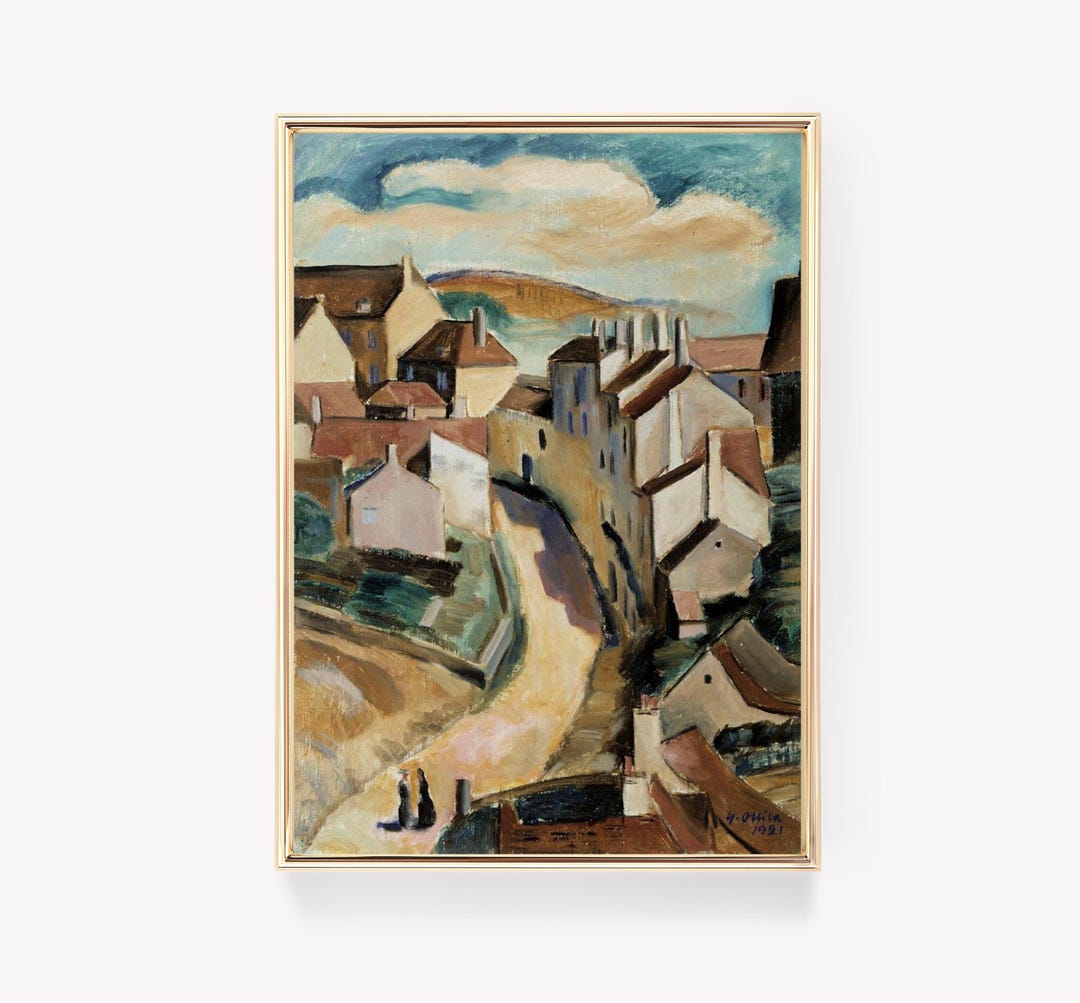Cubist Village Scene | Vintage Painting | Roger De La Fresnaye Art ...