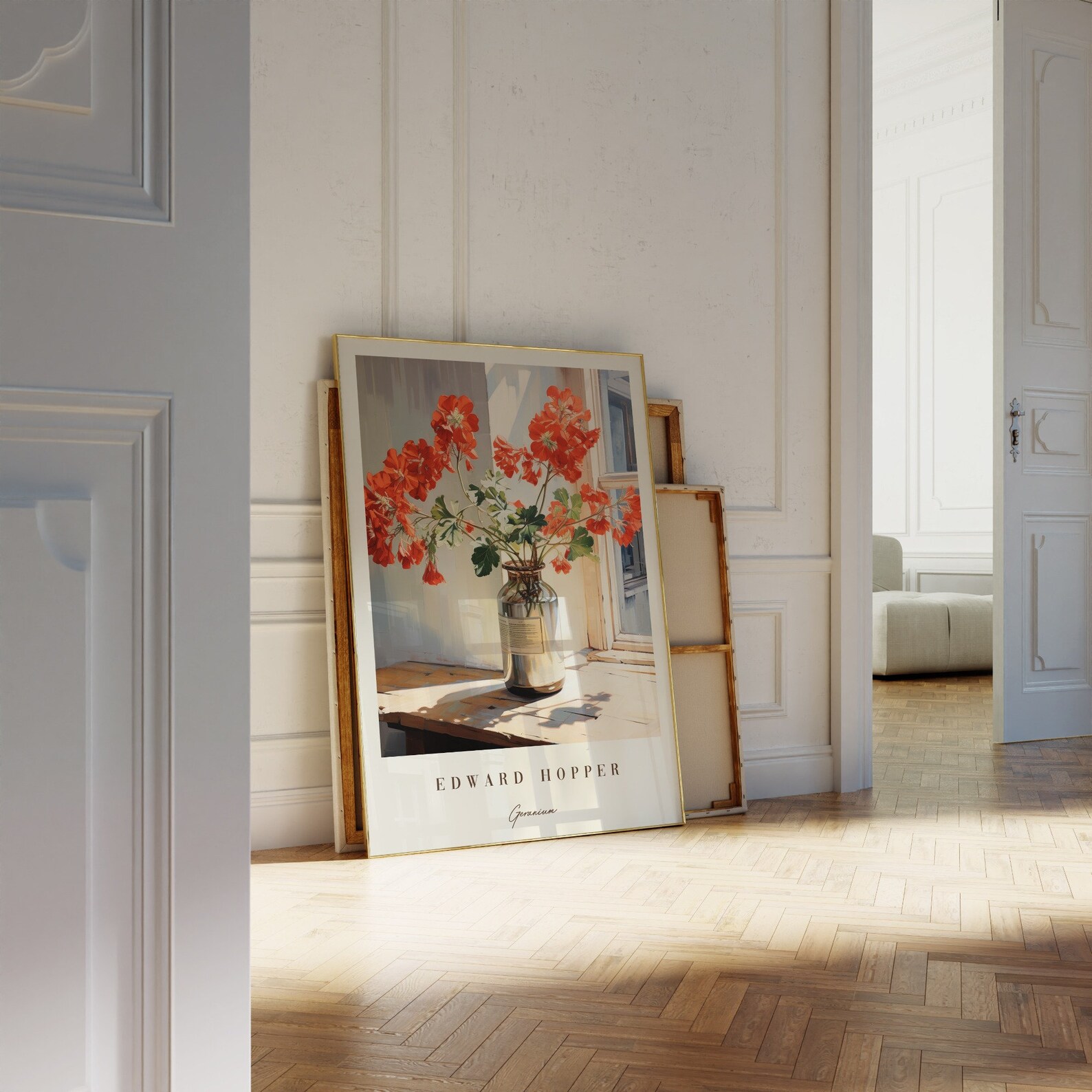 Geranium Poster Edward Hopper Vintage Painting Modern Wall Art Antique ...