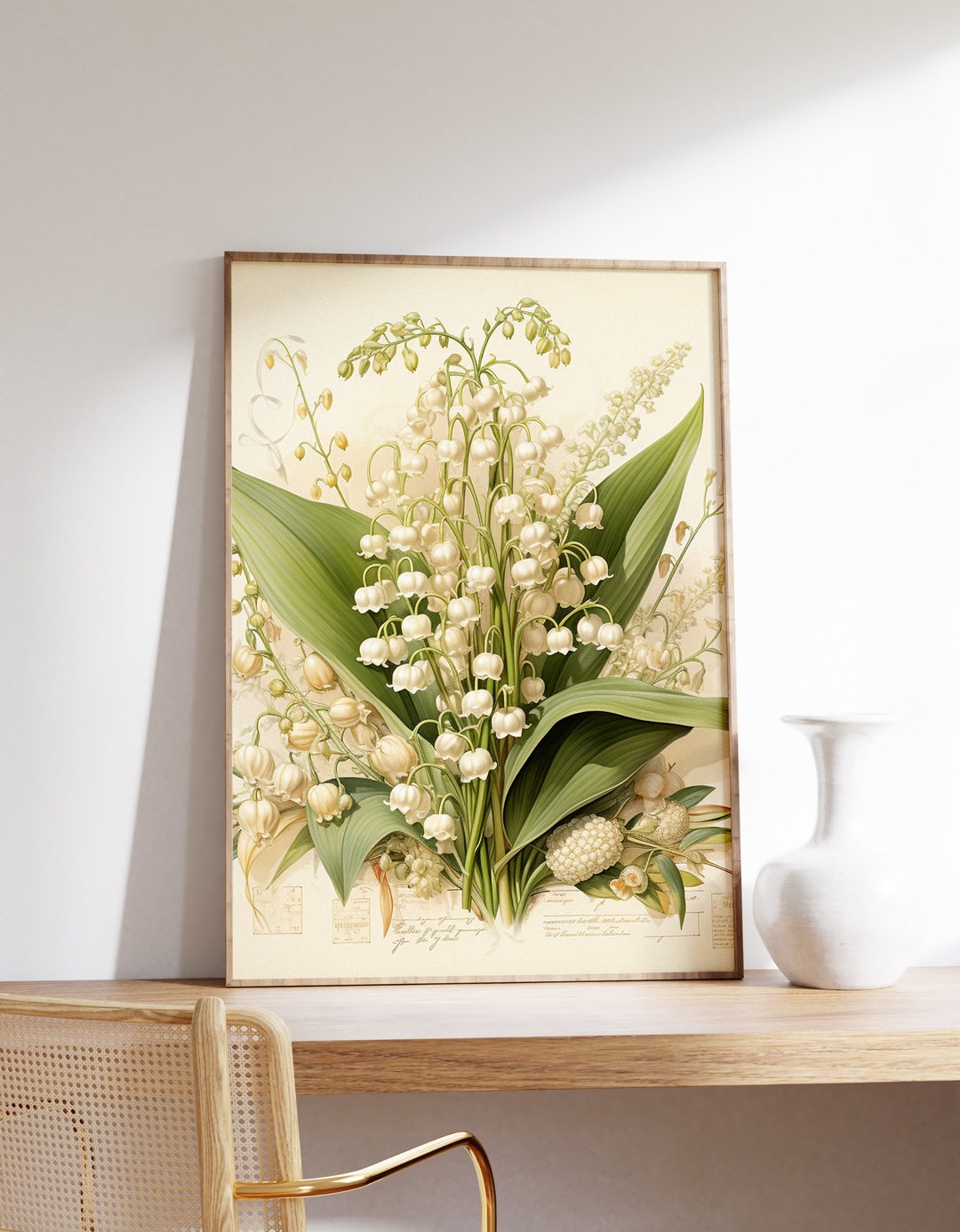 Lily of the Valley | Cottagecore Wall Art | Moody Floral Print ...