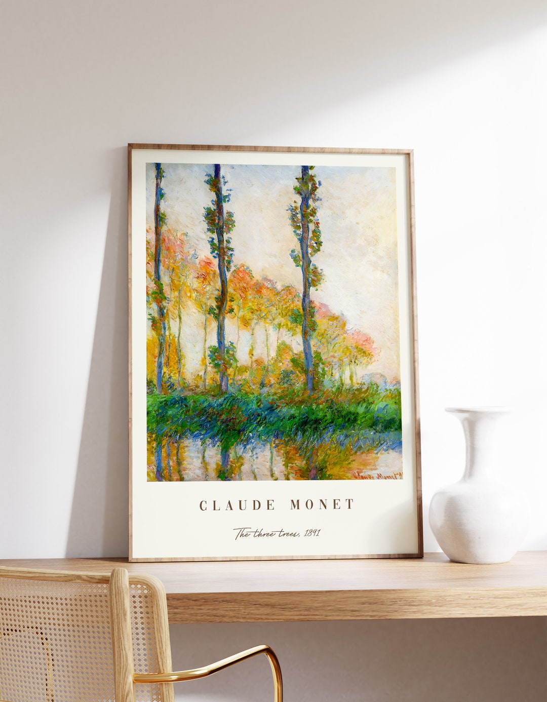 Claude Monet Art Print | the Three Trees | Monet Wall Art | Monet ...