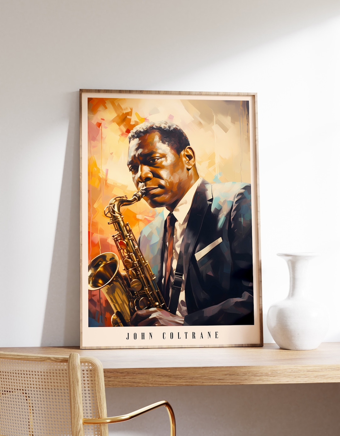 John Coltrane Poster | Musical Print | Jazz Poster | Jazz Portrait ...