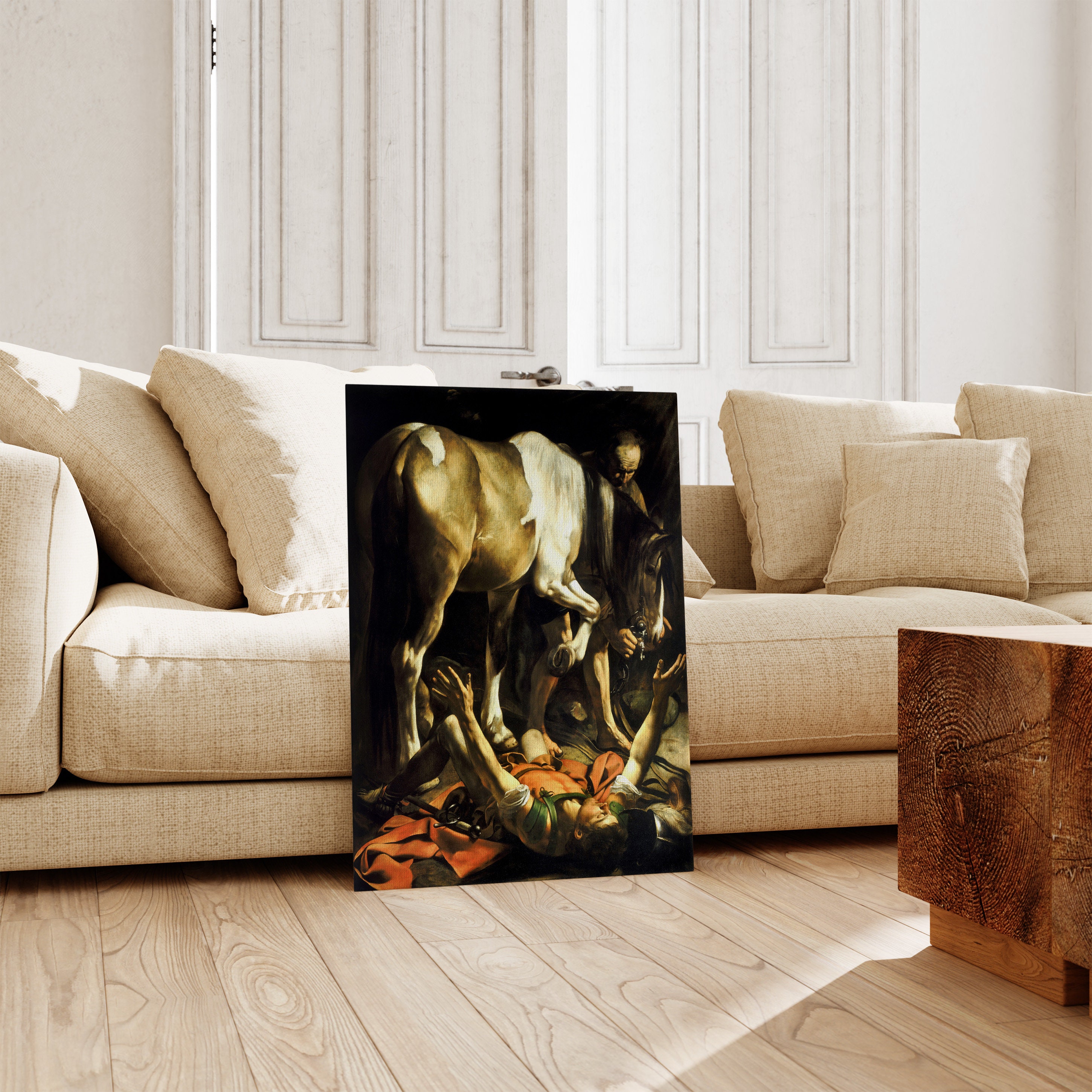 Premium Canvas | Caravaggio - the Conversion on the Way to Damascus ...