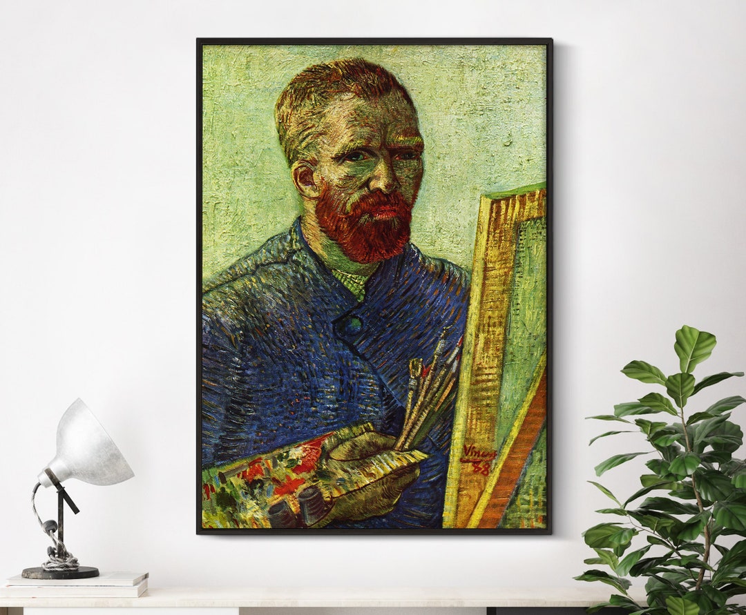 Van Gogh Print | Self-portrait in Front of an Easel (1888) | Vintage ...