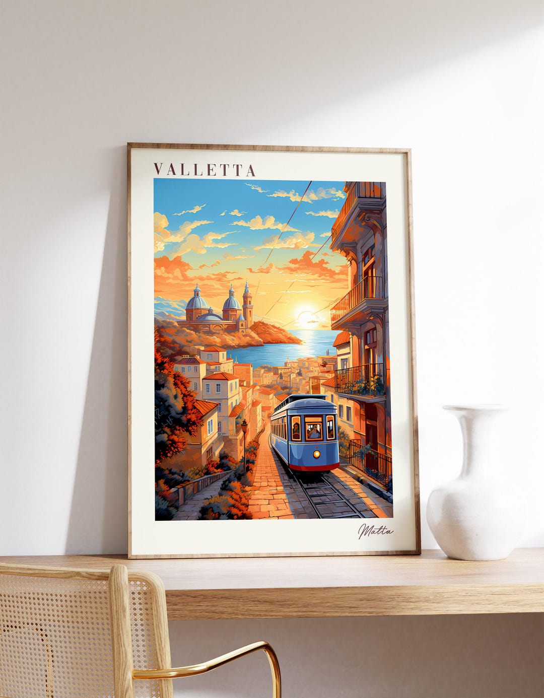 Valletta Travel Poster | Malta Travel Decor | Malta Poster | Valletta ...