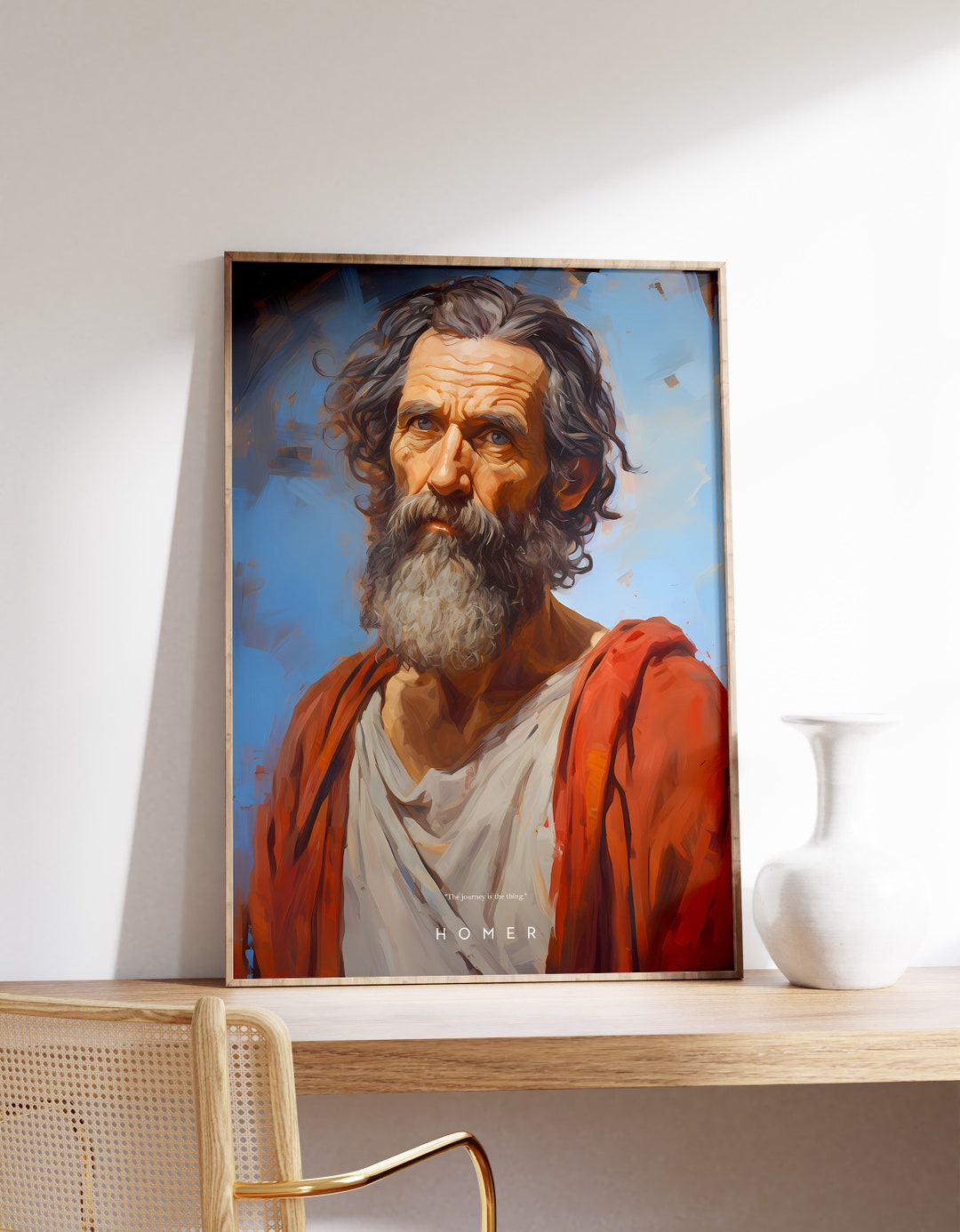 Homer Poster | Philosopher Print | Bookworm Gift | Quote Decor | Modern ...