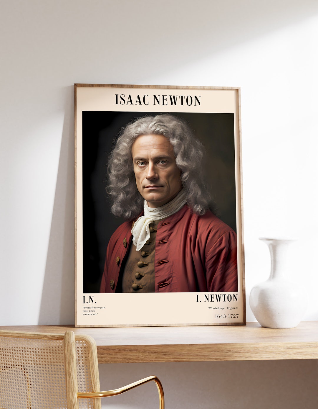 Isaac Newton | Scientist Portrait | Math Genius Art | Inspirational ...