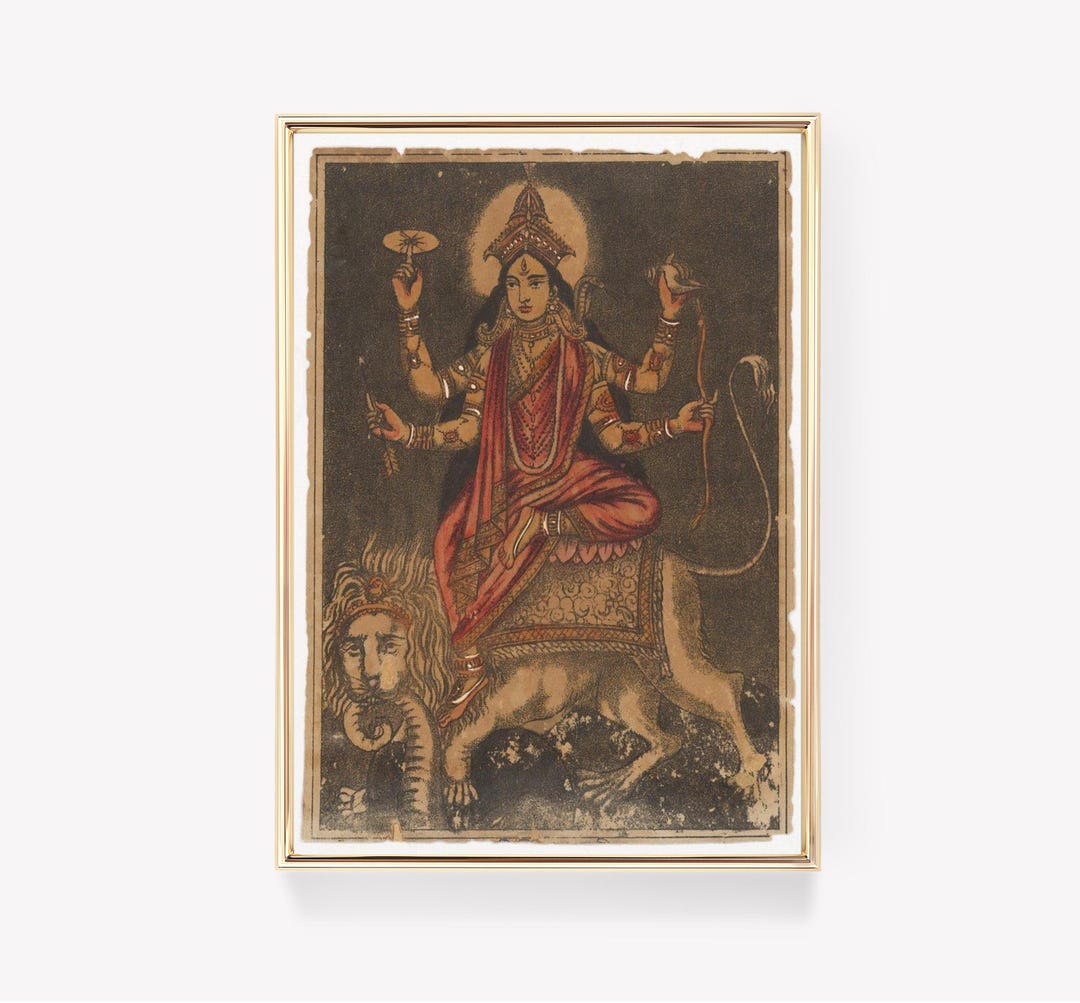 Fierce Goddess Durga | Lioness Protector | Deity Art | Spiritual ...