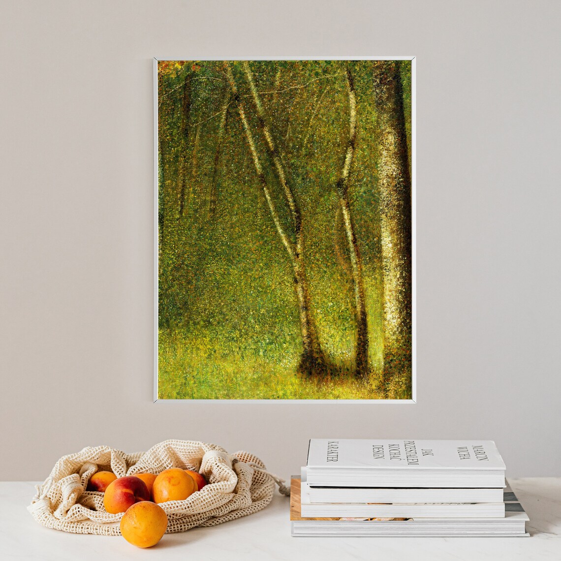 Georges Seurat - the Forest at Pontaubert (1881) - Classic Painting ...