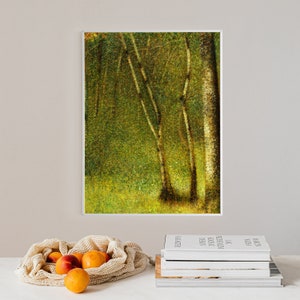 Georges Seurat - the Forest at Pontaubert (1881) - Classic Painting ...