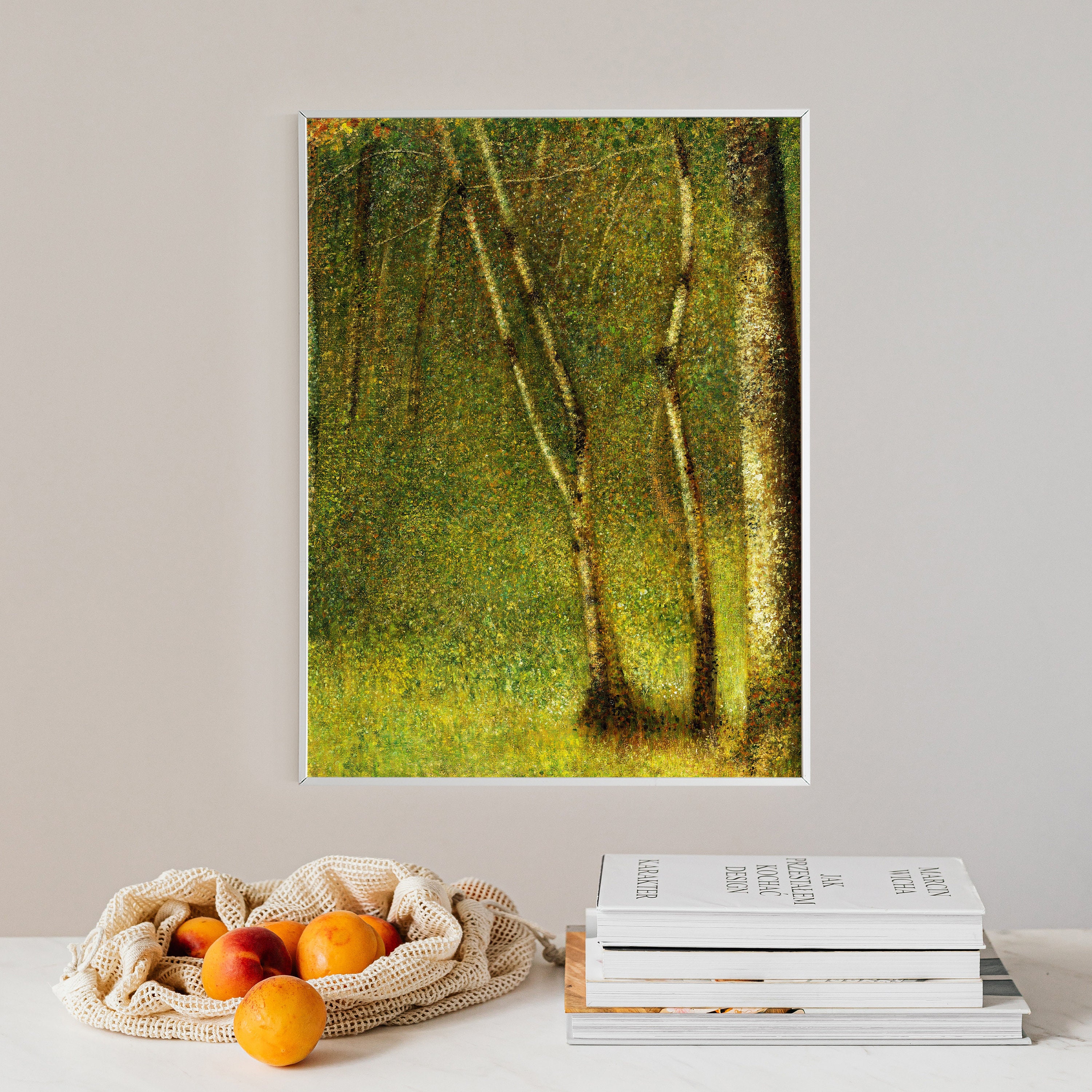 Georges Seurat - the Forest at Pontaubert (1881) - Classic Painting ...